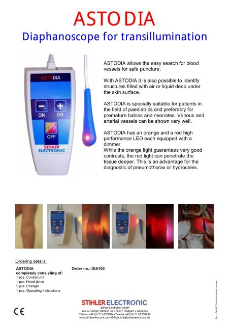Transillumination at the neonatal intensive care ... - Stihler Electronic