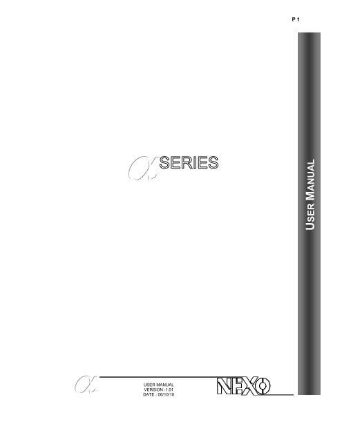 ALPHA & ALPHAE USER MANUAL v1.1 - Nexo