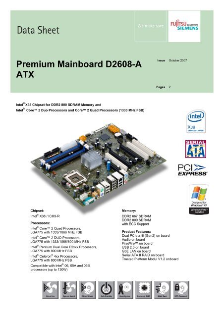 Premium Mainboard D2608-A ATX
