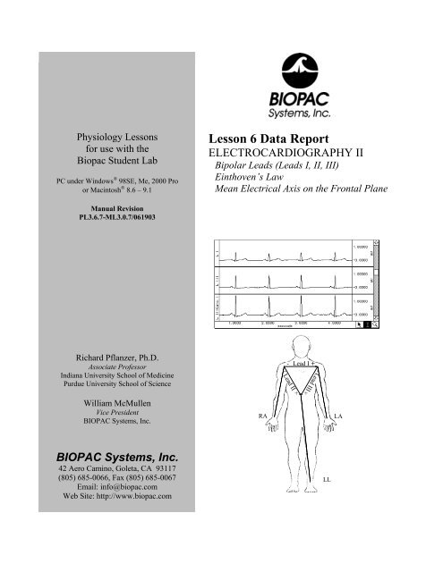 Lesson 6 Data Report - Biopac