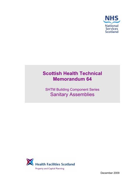 SHTM 64 Sanitary Assemblies - Health Facilities Scotland