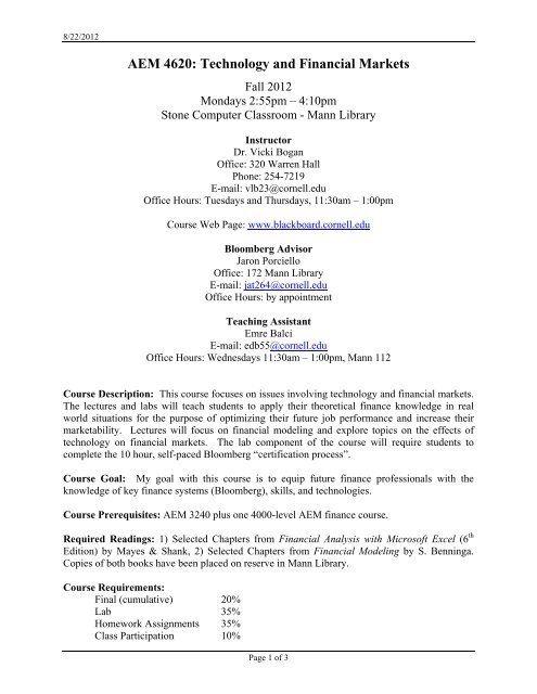 AEM 4620 Syllabus - Vicki Bogan