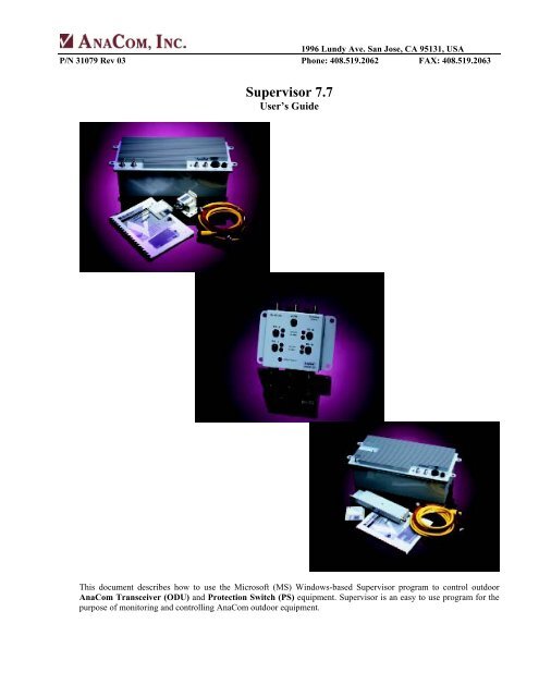 Supervisor 7.7 - AnaCom, Inc.