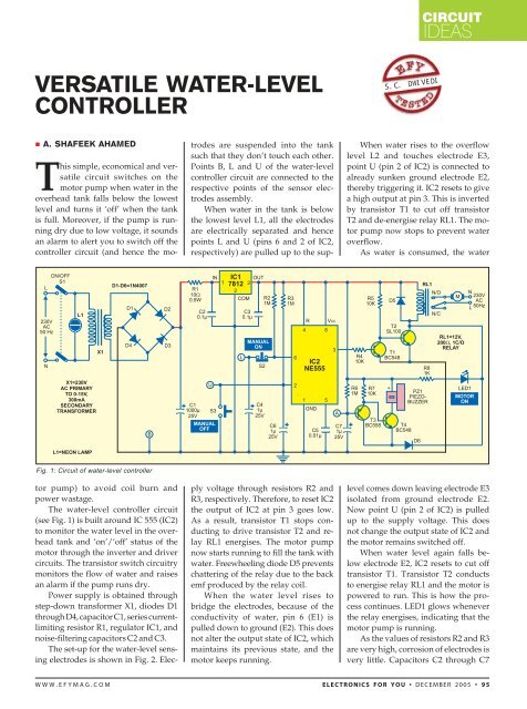 VERSATILE WATER-LEVEL CONTROLLER