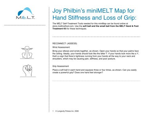 Joy miniMELT Map for hands - MELT Method