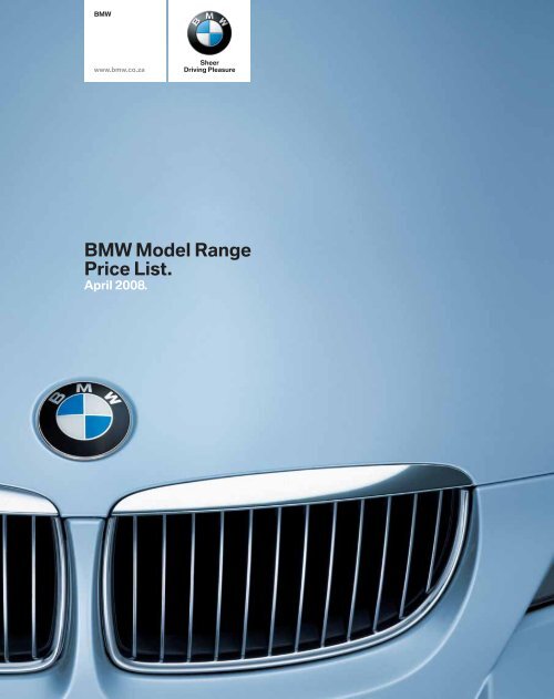 BMW Model Range Price List. - BMW South Africa