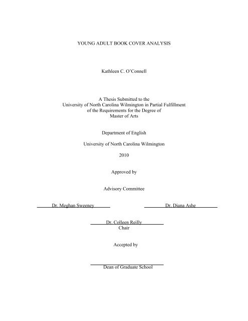 YOUNG ADULT BOOK COVER ANALYSIS Kathleen C. O'Connell A ...