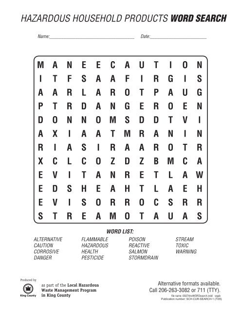 Hazardous Household Products Word Search hazardous-household-products-word-search