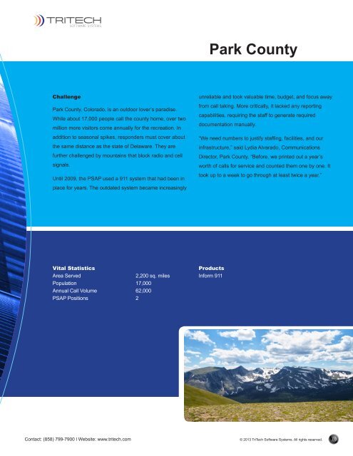 Park County 911 - TriTech Software Systems