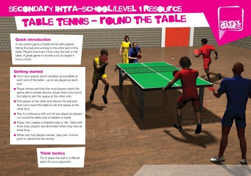 table tennis - round the table - School Games