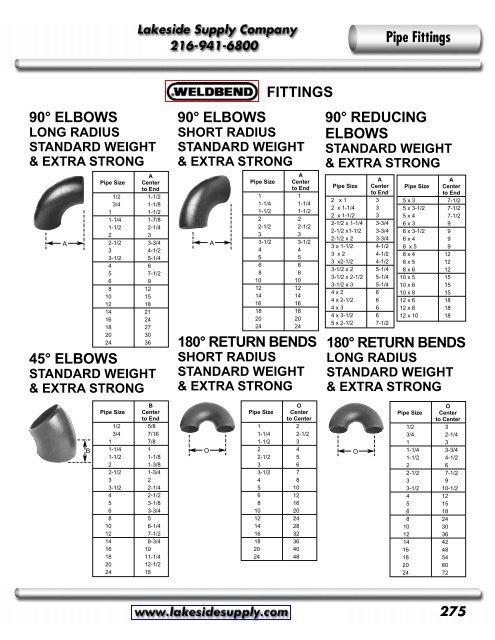 Weldbend: Carbon Steel Weld - Lakeside Supply Company