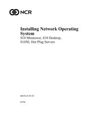 NCR S26 Hot Plug Server Installing Network Operating System