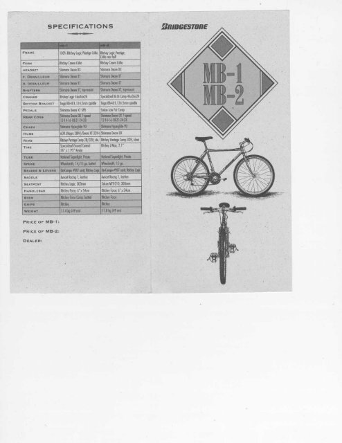 Bridgestone MB1/MB2 Flyer - Sheldon Brown