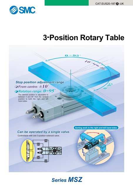 Series MSZ 3-Position Rotary Table - SMC
