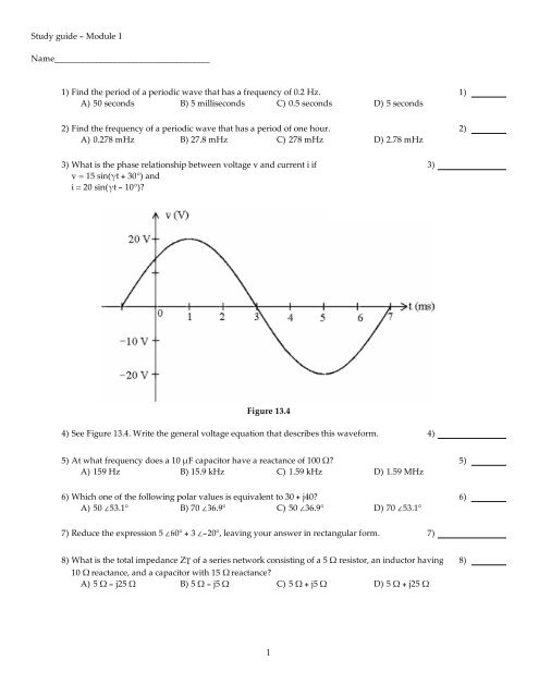 Module 1 study guide