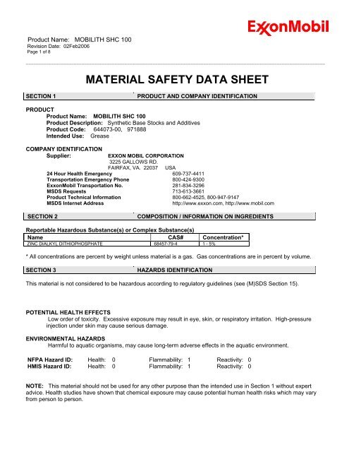 MATERIAL SAFETY DATA SHEET - Derrick Corporation