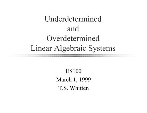 How To Solve Overdetermined System Of Equations In Matlab Tessshebaylo