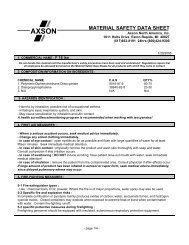 Polyol MSDS - Axson North America, Inc