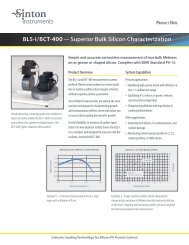 WCT-120 — Offline Wafer Lifetime Measurement - Sinton Instruments