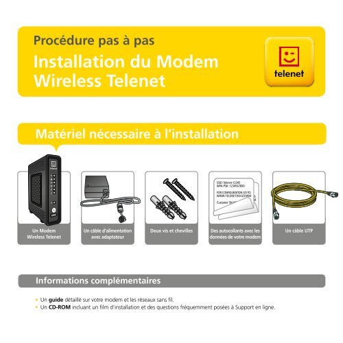 Installation du Modem Wireless Telenet - Klantenservice