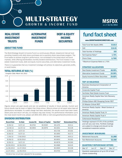 Fund Fact Sheet The Multi Strategy Growth Income Fund fund-fact-sheet-the-multi-strategy-growth-income-fund