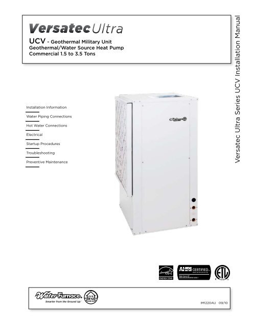 Installation Manual - WaterFurnace
