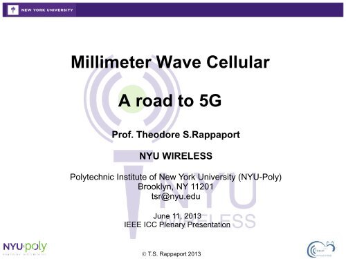 NYU Millimeter Wave Beamforming Propagation Channel at ICC ...