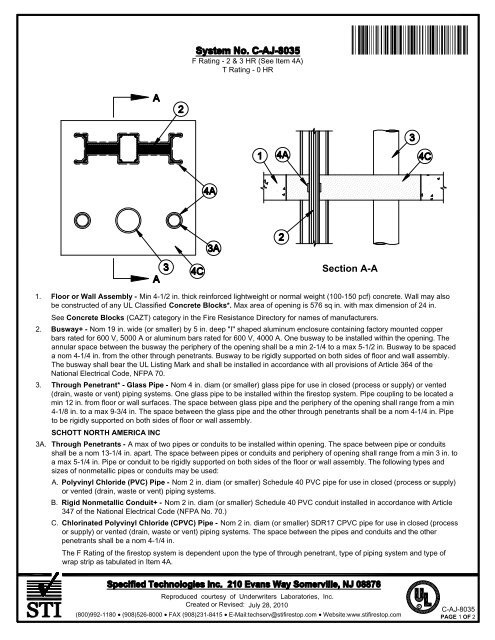 C-AJ-8035 - STI - Specified Technologies Inc