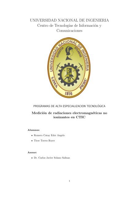 Medicion de radiaciones electromagneticas no ionizantes en el