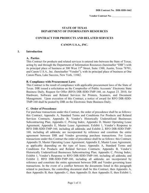 DIR-SDD-1662 - Texas Department of Information Resources