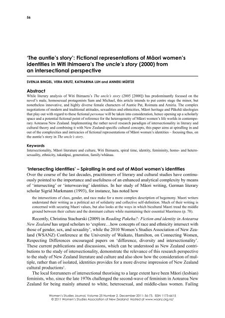 Svenja Bingel, Vera Krutz, Katharina Luh and Anneki MÃ¼etze