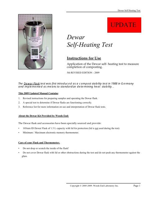 Dewar Self-Heating Test UPDATE - Woods End Laboratories