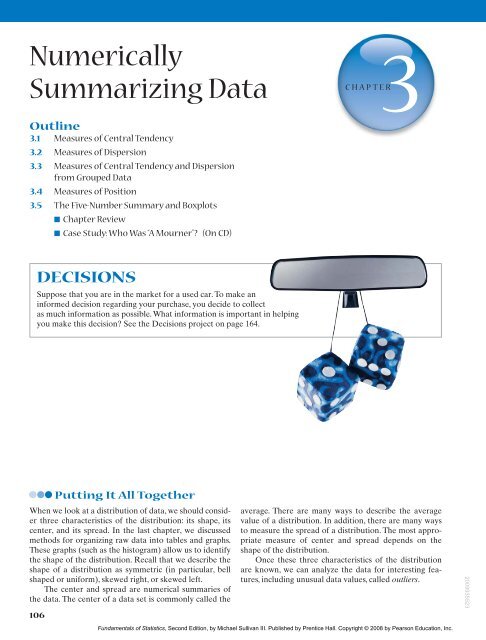 Fundamentals of Statistics - Pearson Learning Solutions