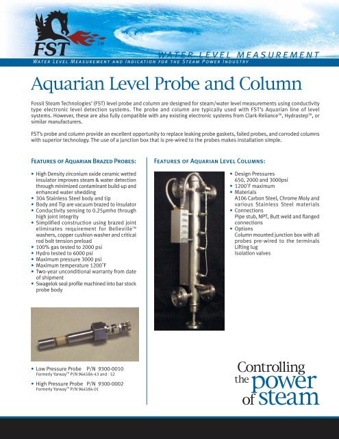 Aquarian Level Probe & Column - PRO-QUIP