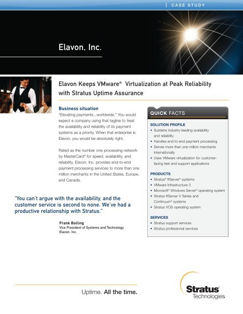 Elavon, Inc. - Stratus Technologies