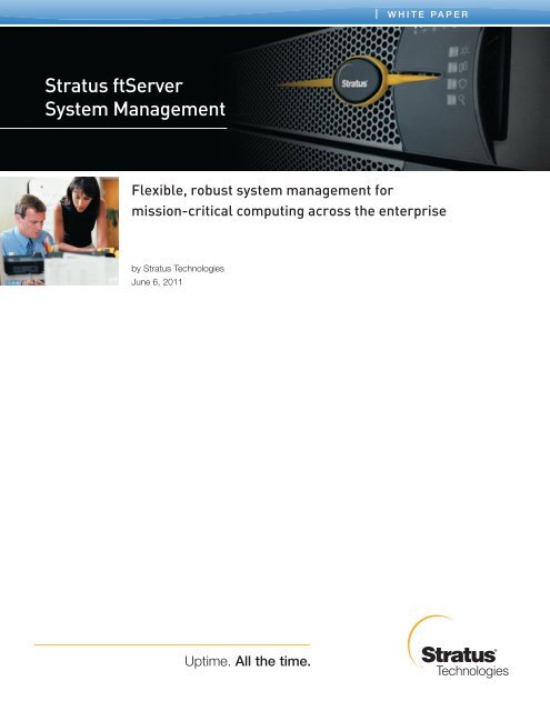 ftServer Management Feature Summary - Stratus Technologies