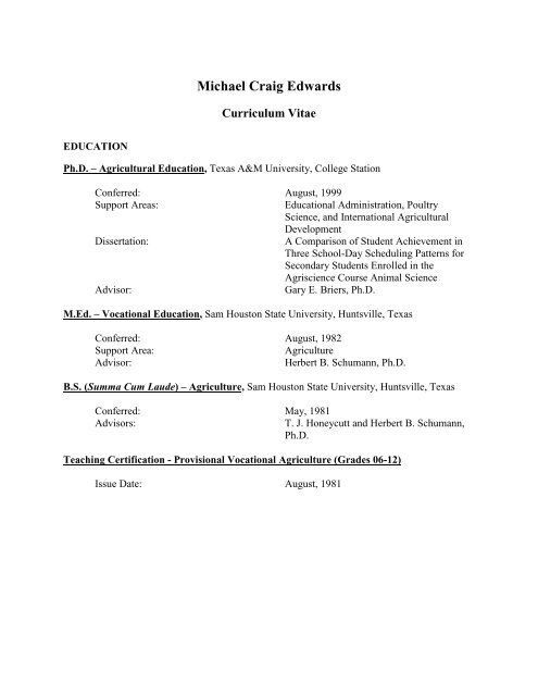 Curriculum Vitae - Oklahoma State University