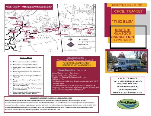 Glasgow Connection Schedule - Cecil County Government