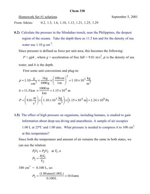 HW #1 Solutions