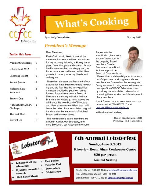 What's Cooking - CCFCC - Edmonton