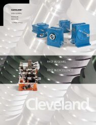 SHAFT MOUNT REDUCERS - Cleveland Gear Company