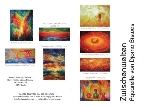 Zwischenwelten Aquarelle von Djorna Biswas