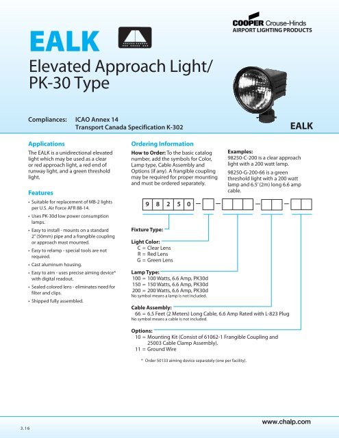 Elevated Approach Light/ PK-30 Type - OkSolar.com