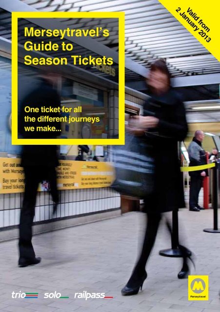 Merseytravel's Guide to Season Tickets leaflet