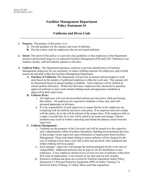 Employee Dress Code Policy