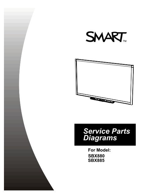 SMART Board X800 Series Service Parts Diagrams - Frostline Inc.