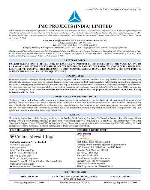 Jmc Projects India Ltd Logo