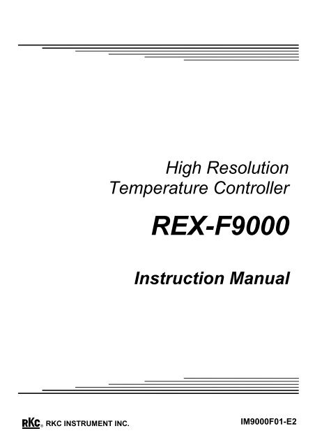 IM9000F01-E2 REX-F9000 Instruction Manual
