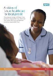 Site map of St Bartholomew's Hospital - Barts Health NHS Trust