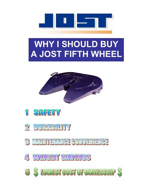 WHY I SHOULD BUY A JOST FIFTH WHEEL - JOST International